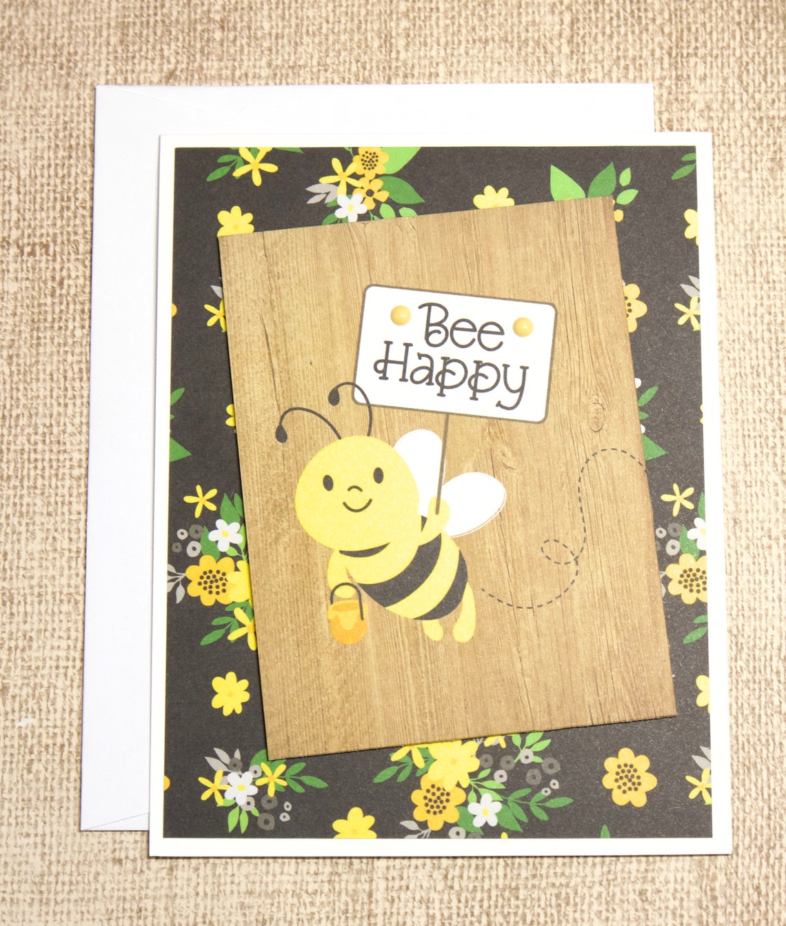 Bee Card Encouragement Card Cute Cards Bee-lovers Card Handmade Bee ...