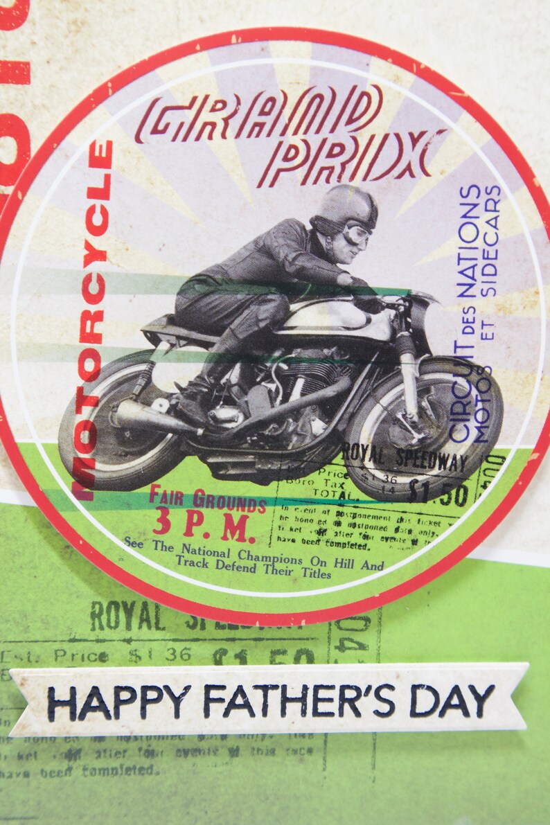 Father's Day Card Happy Father's Day Motorcycle Dad - Etsy