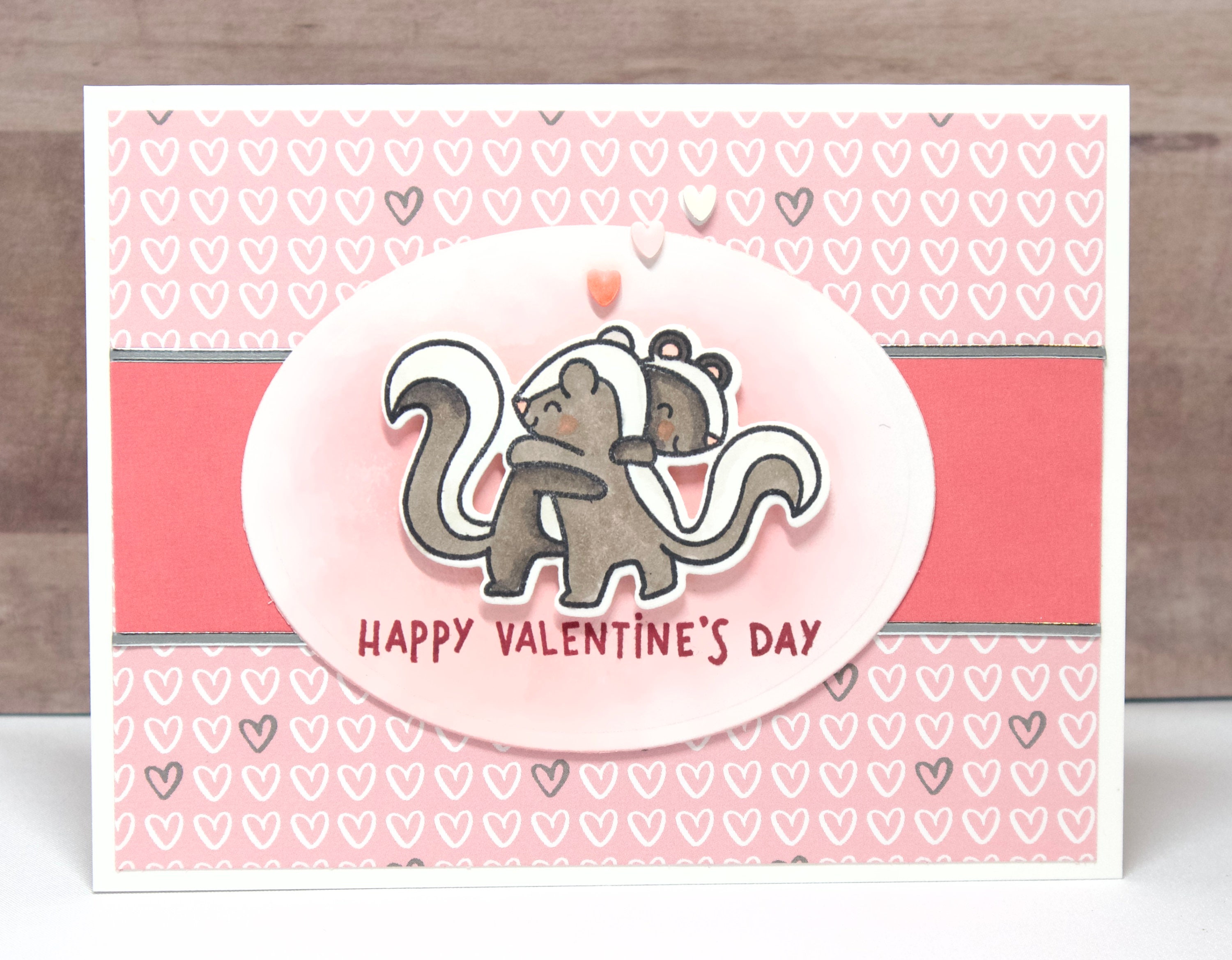 Valentine's Day Card Happy Valentine's Day Cute Skunk Card Skunk ...