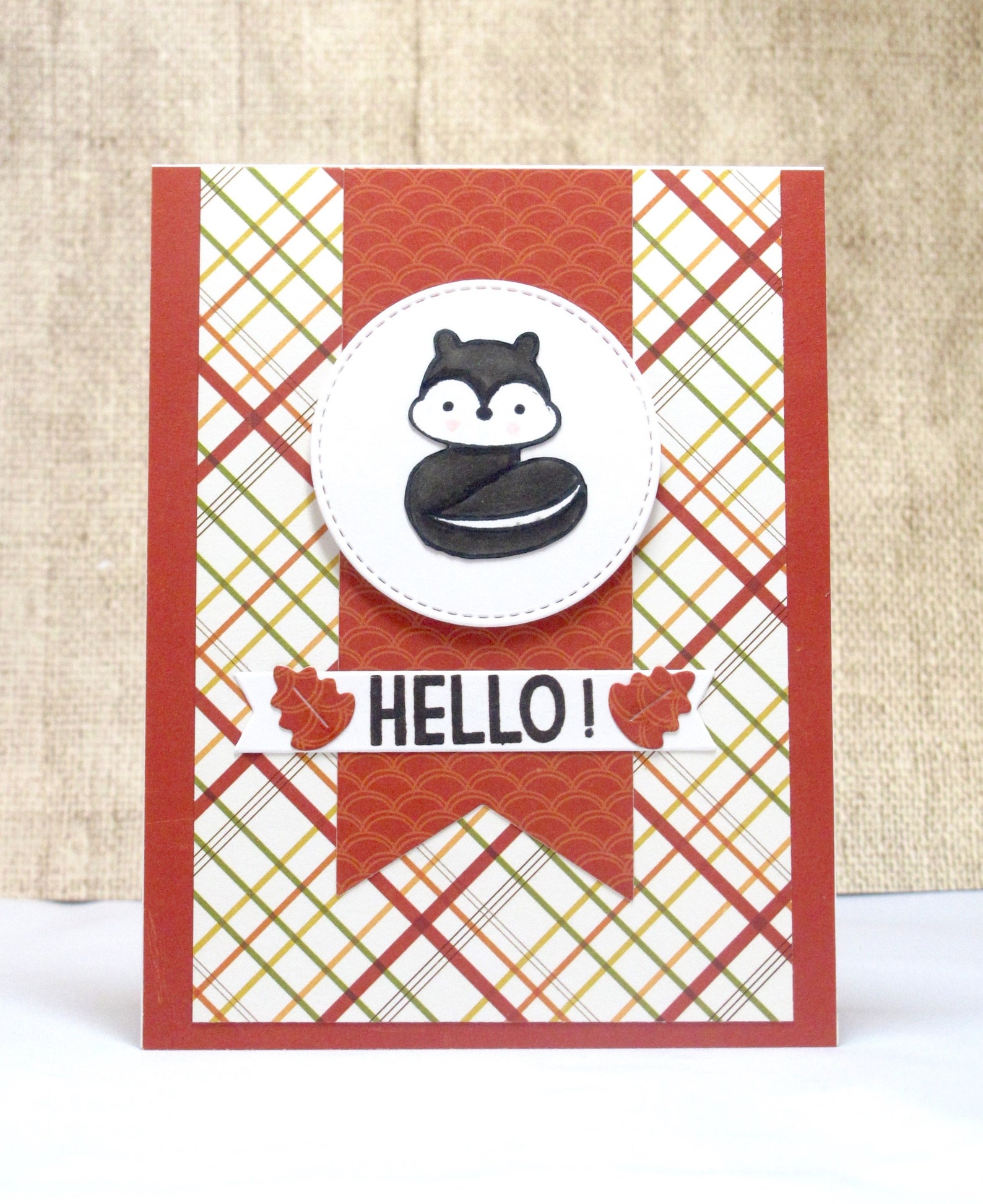 Hello Skunk Card Skunk Card Hello Card Cute Hello Card Just Because ...