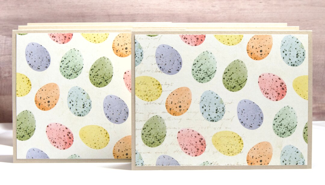 Easter Set of Cards- Easter Cards- Easter Eggs Cards- Boxed Set of Cards- Handmade Easter Cards ...