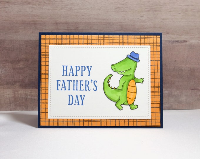 Gator Father's Day Card- Father's Day Card- Gator Dad Card- Gator Cards ...