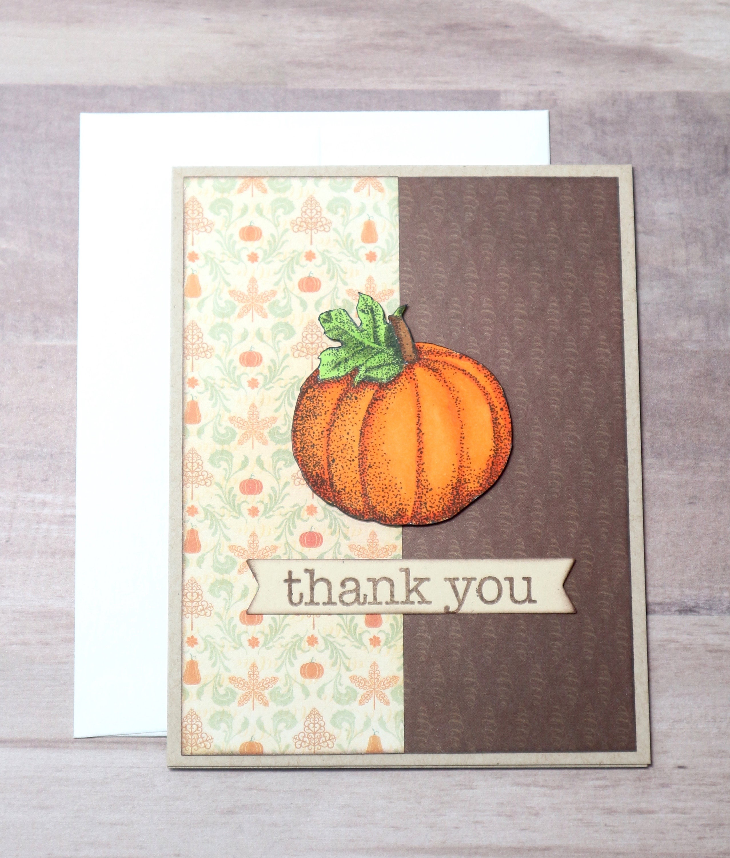 Thank You Card Pumpkin Card Pumpkin Thank You Card Fall Thank You Card ...