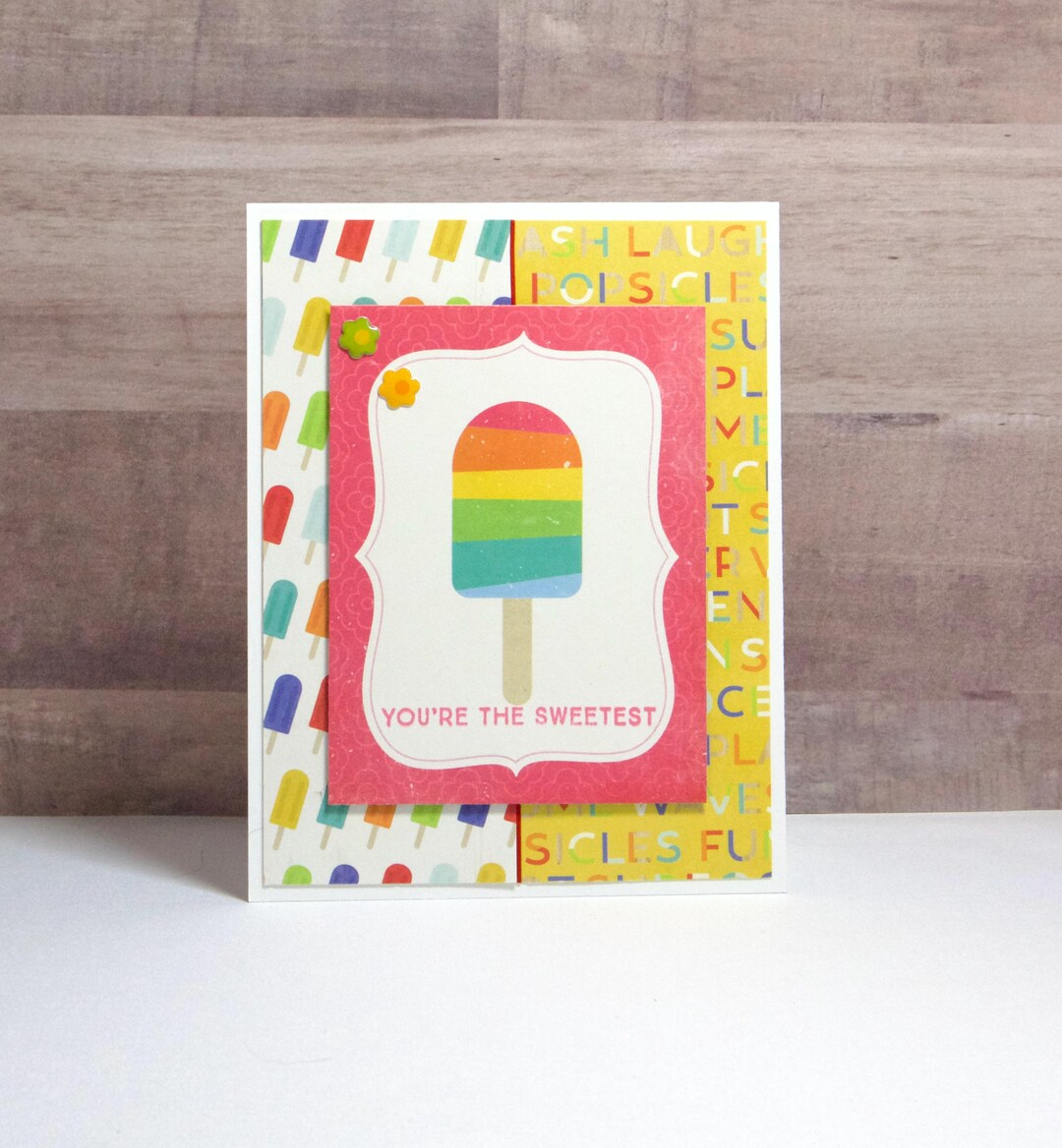 Handmade Summer Popsicle Card: You're the Sweetest - Etsy