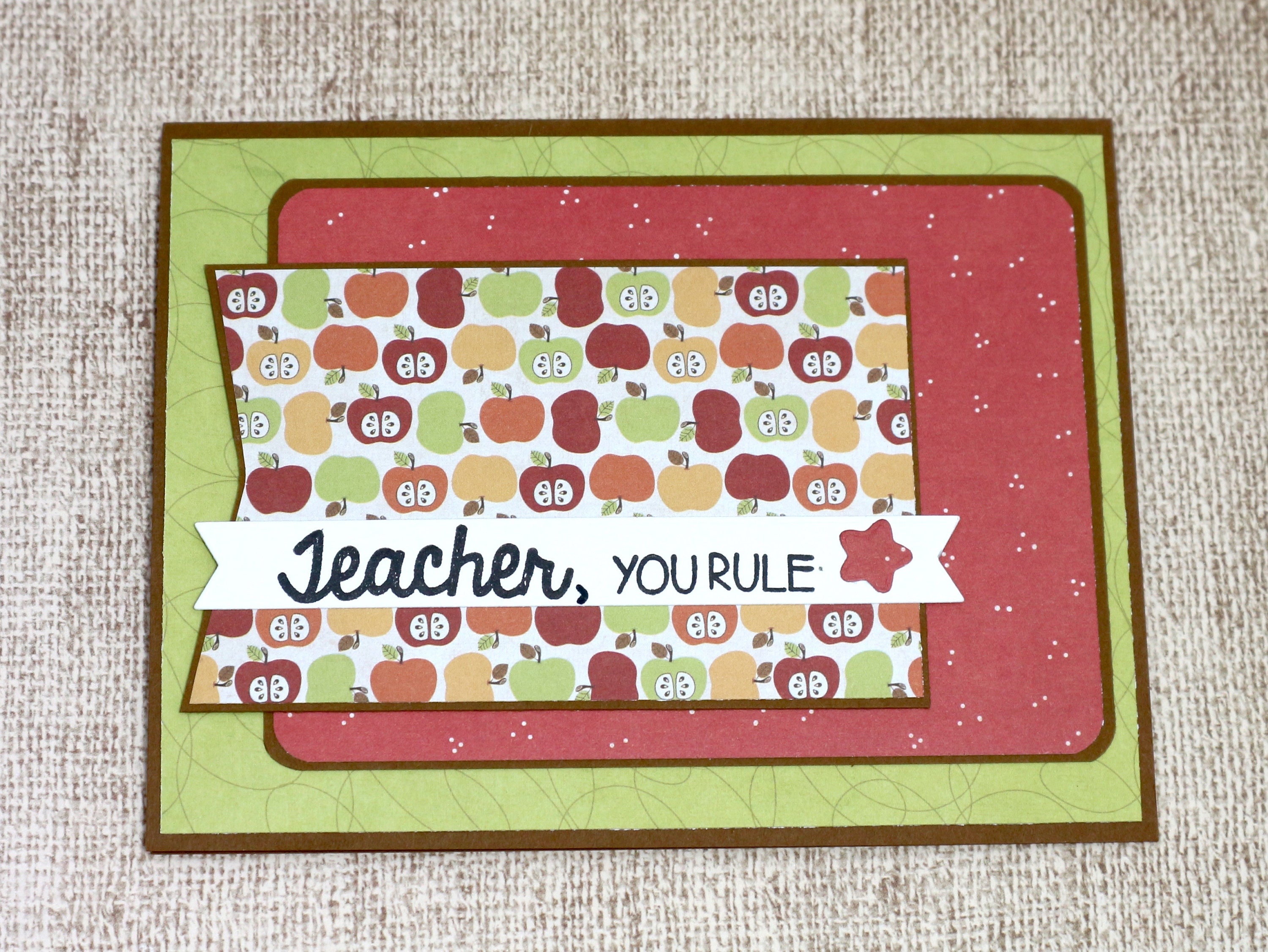 Teacher Card You Rule Card Thank You Teacher Back to School - Etsy
