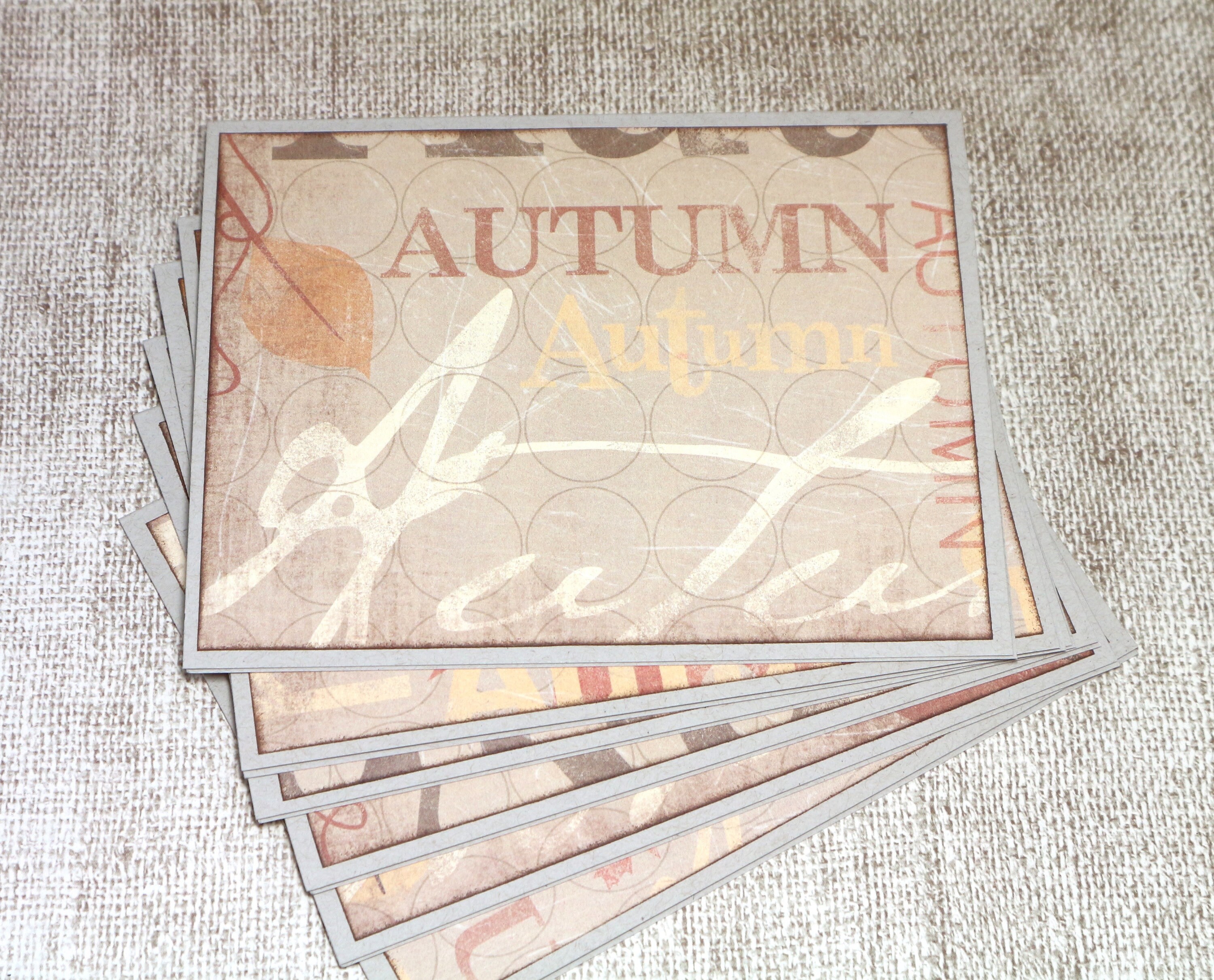 Autumn Card Set- Fall Card Set- Blank Cards- Set of Blank Cards- Fall ...