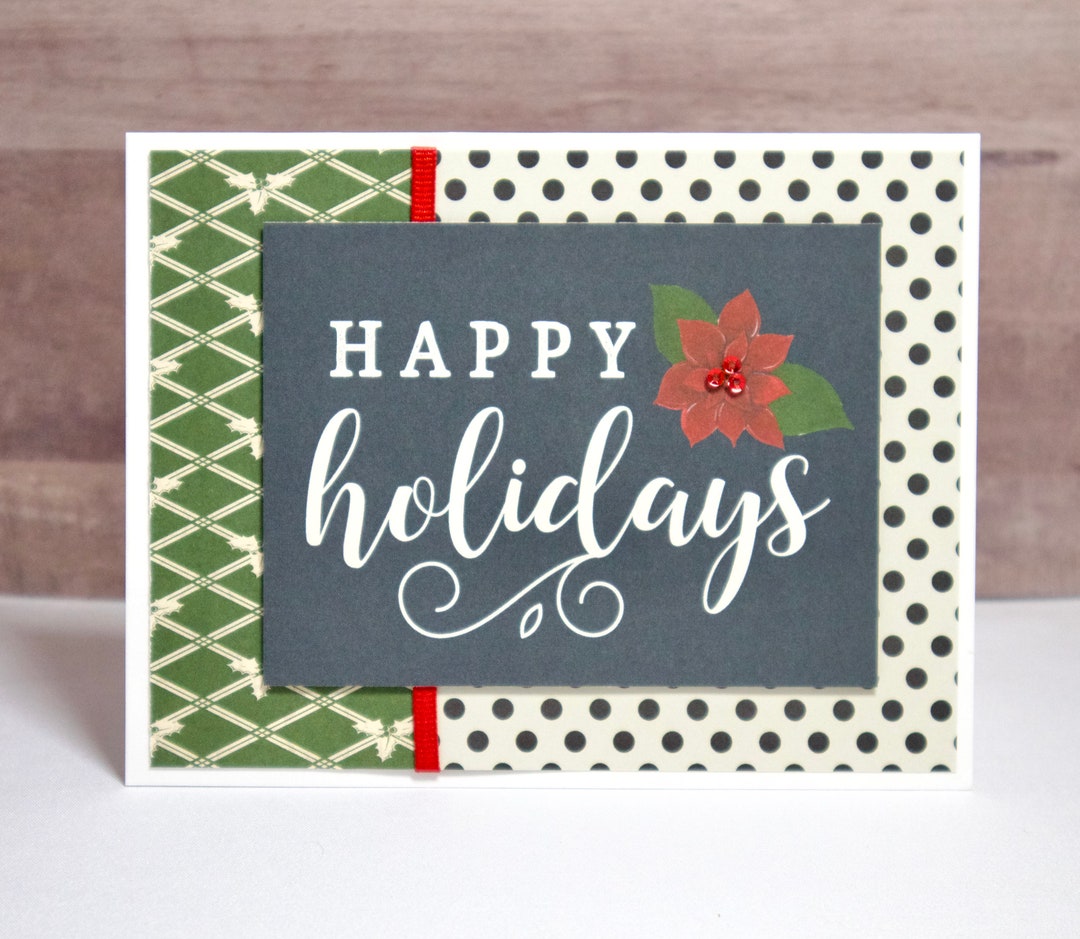 Holiday Card Happy Holidays Card Cards for Friends Card for - Etsy