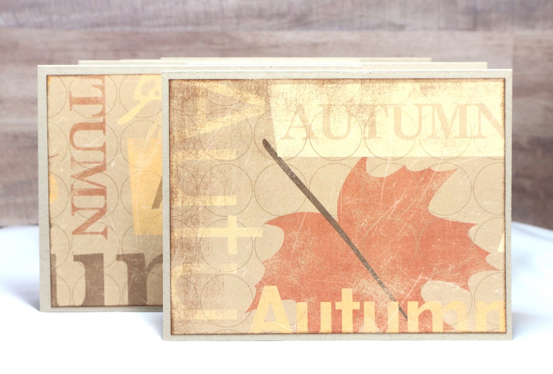 Autumn Card Set- Fall Card Set- Blank Cards- Set of Blank Cards- Fall ...