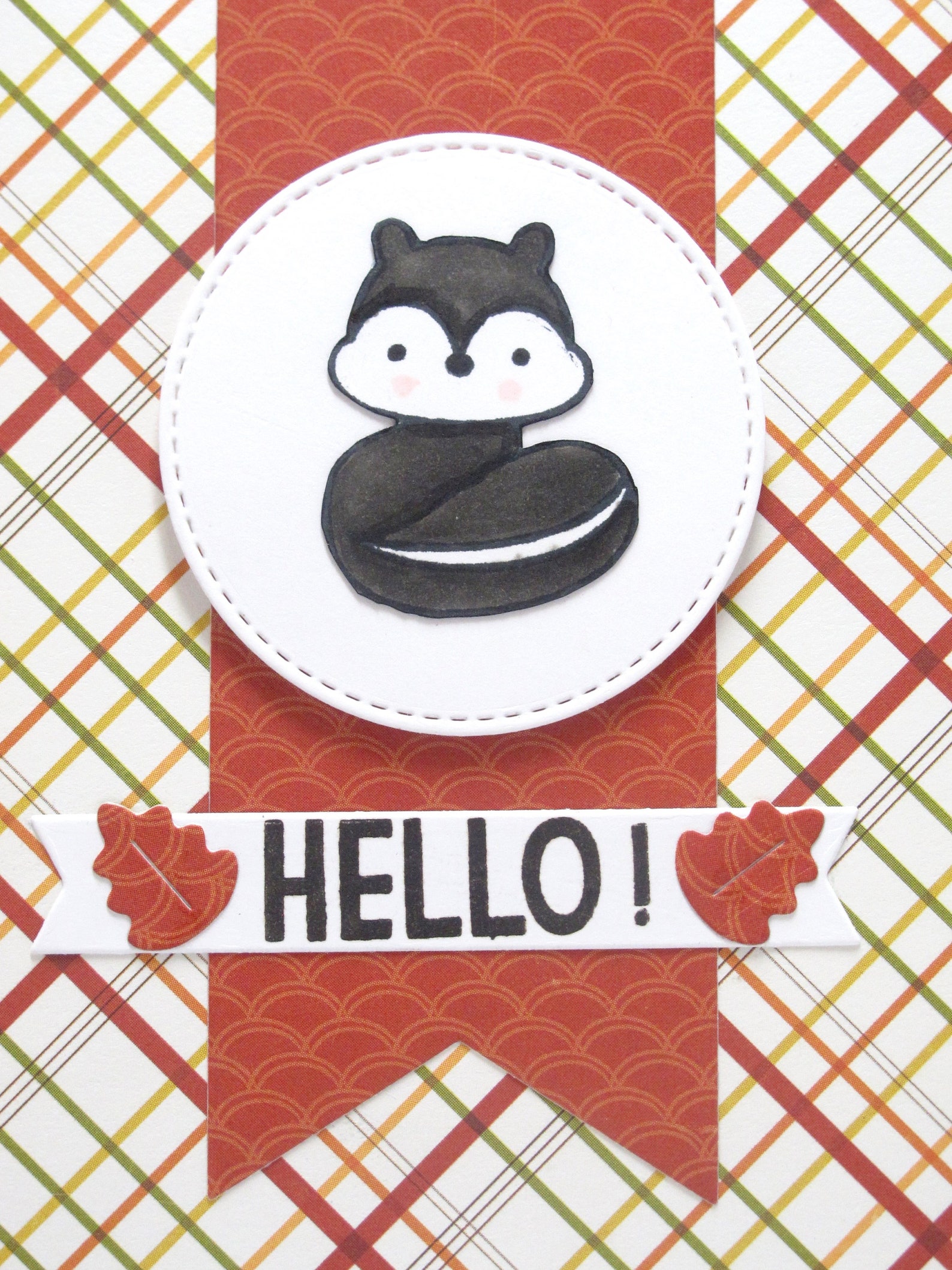 Hello Skunk Card- Skunk Card- Hello Card- Cute Hello Card- Just Because ...