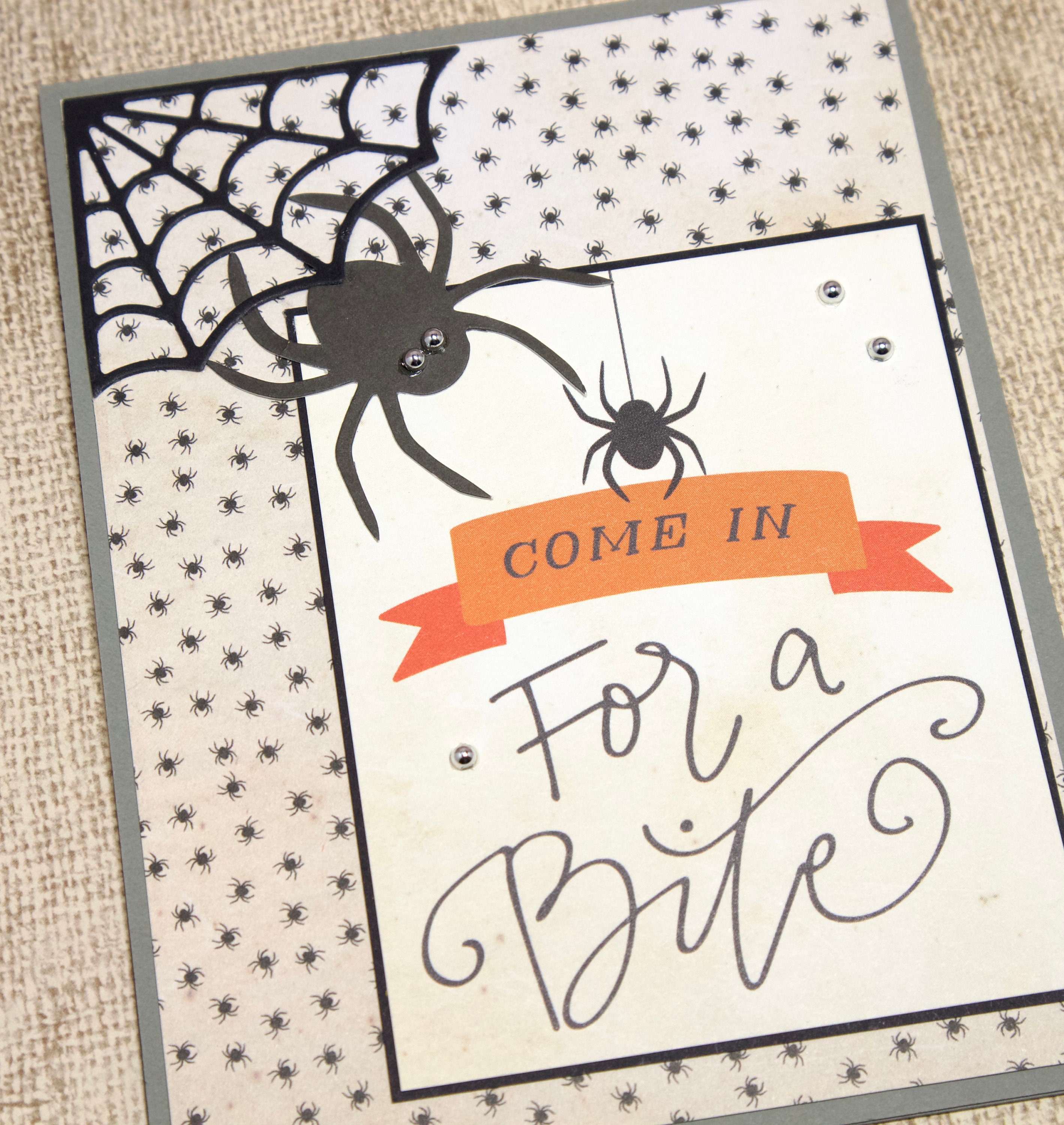 Halloween Card Spider Card Spooky Halloween Card Handmade Halloween ...