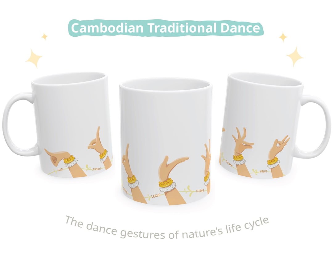 Cambodian Traditional Dance Hand Gestures Mug - Etsy