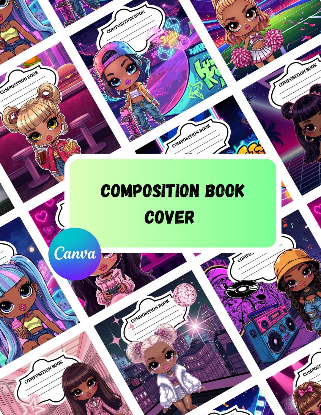 Composition Book Cover, Notebook Cover, Planner Cover, Spiral Notebook ...