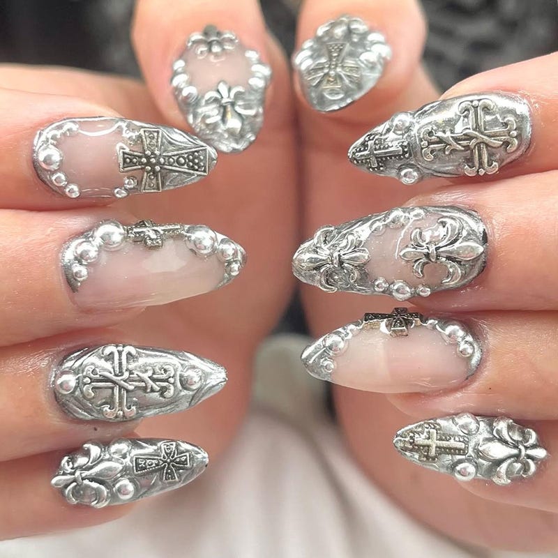 Chrome Press on Metallic - Etsy