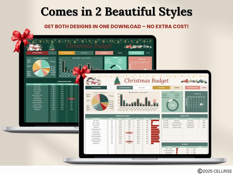 Christmas Budget Planner Google Sheets 2025 Holiday Expense Tracker ...