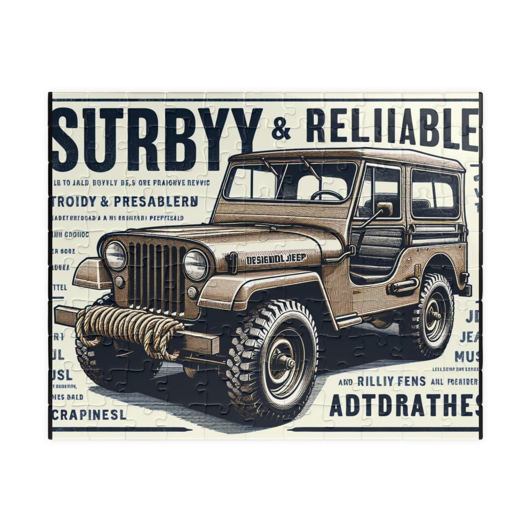 Vintage Jeep Puzzle - Surbyy & Reliable, 110/252/520/1014-piece Jigsaw ...