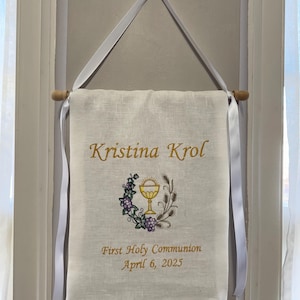 First Communion Banner - Etsy