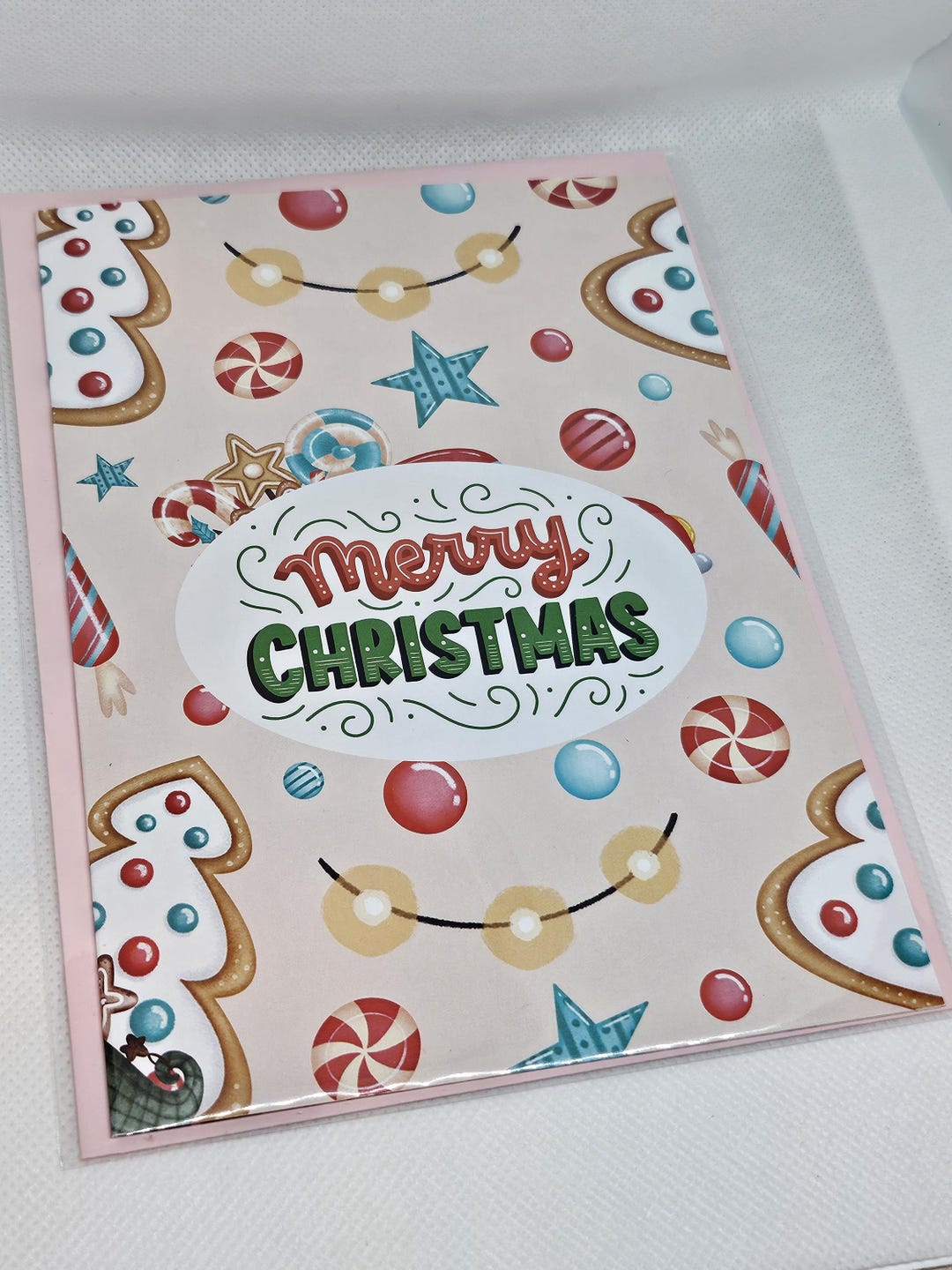 Cute Gingerbread Cookie Christmas Card | Sweet Holiday Candy Pattern ...
