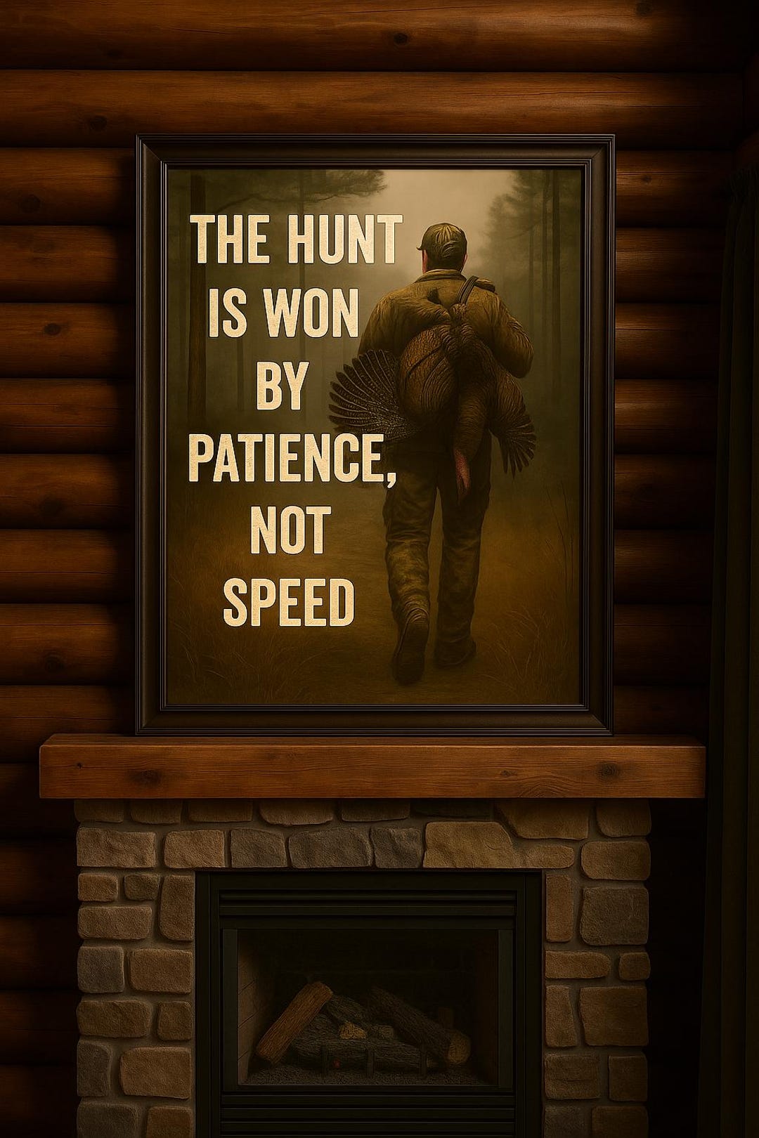 Turkey Hunter Motivational Wall Art | Realistic Outdoor Hunting Print ...