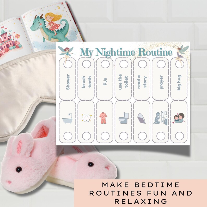 Routine Chart for Kids | Editable Fairy Morning & Evening Visual ...