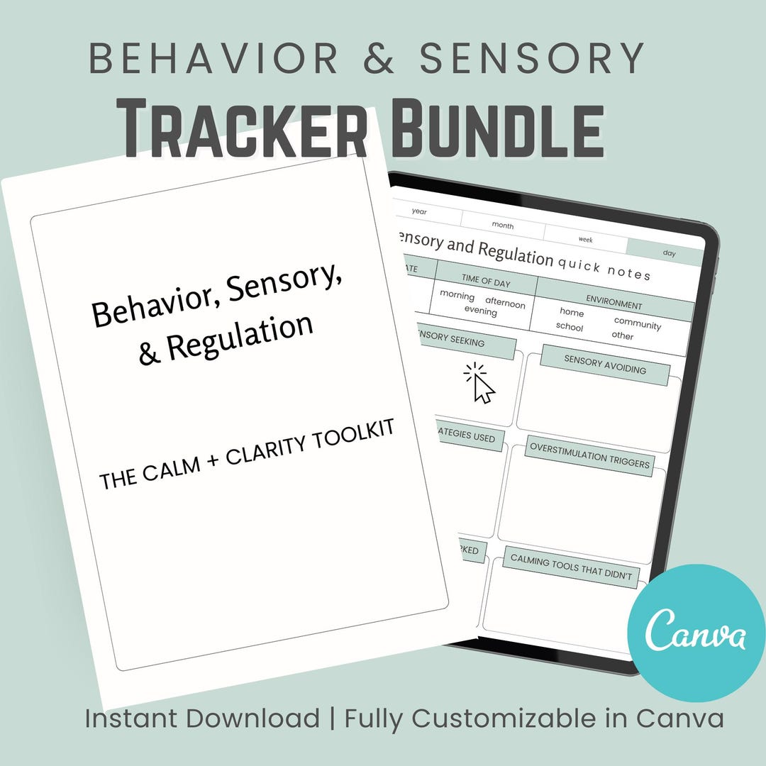 Behavior & Sensory Tracker Bundle – Daily Log, Meltdown Notes ...