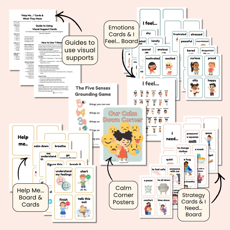 Calm Down Corner Bundle | Emotions, Needs & Help Cards + Posters for ...