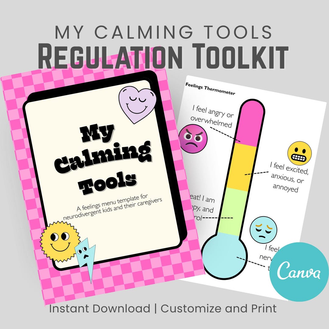 Emotional Regulation Menu for Kids | Canva Printable for Neurodivergent ...
