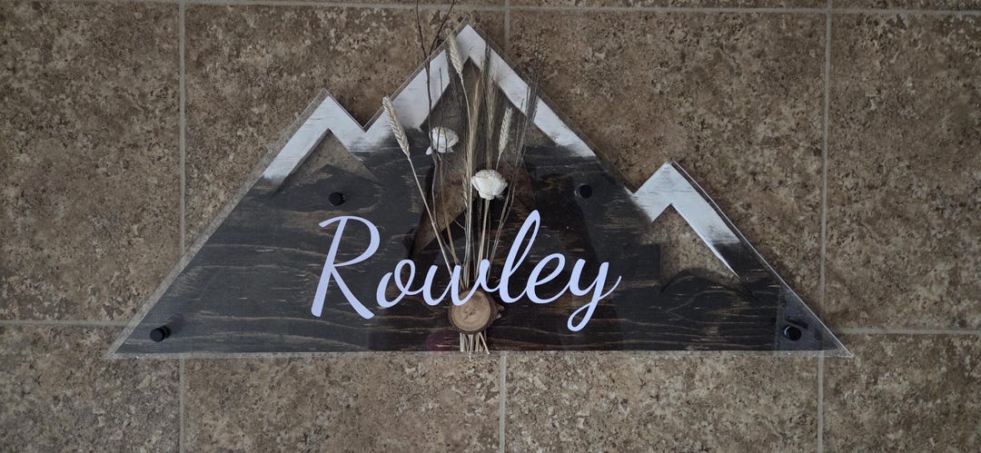 Plexiglass Wooden Mountain Range Sign - Etsy