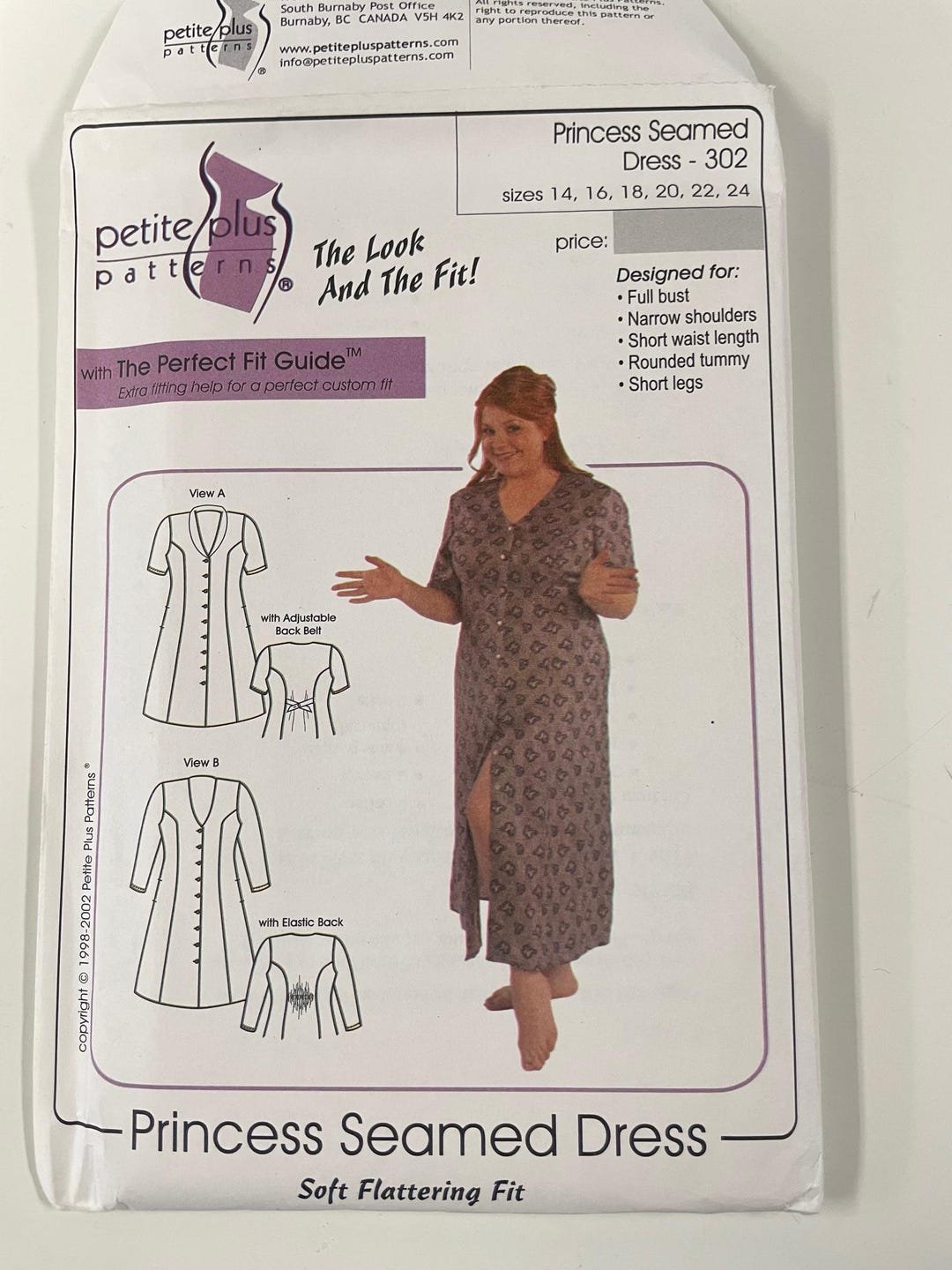 Princess Seamed Dress by Petite Plus Patterns - Etsy