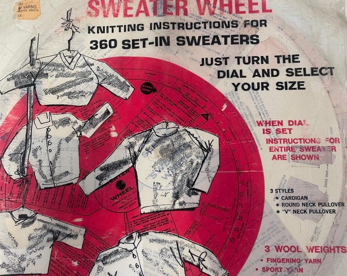 Vintage Knit Sweater Wheel - Etsy