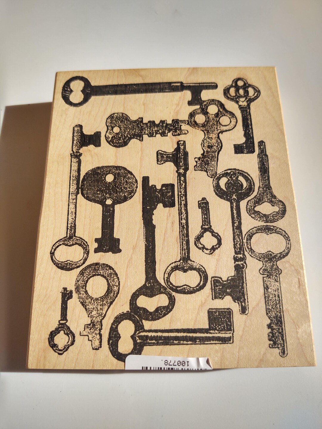 Large Rubber Stamp of Antique Keys, 4" X 5" - Etsy