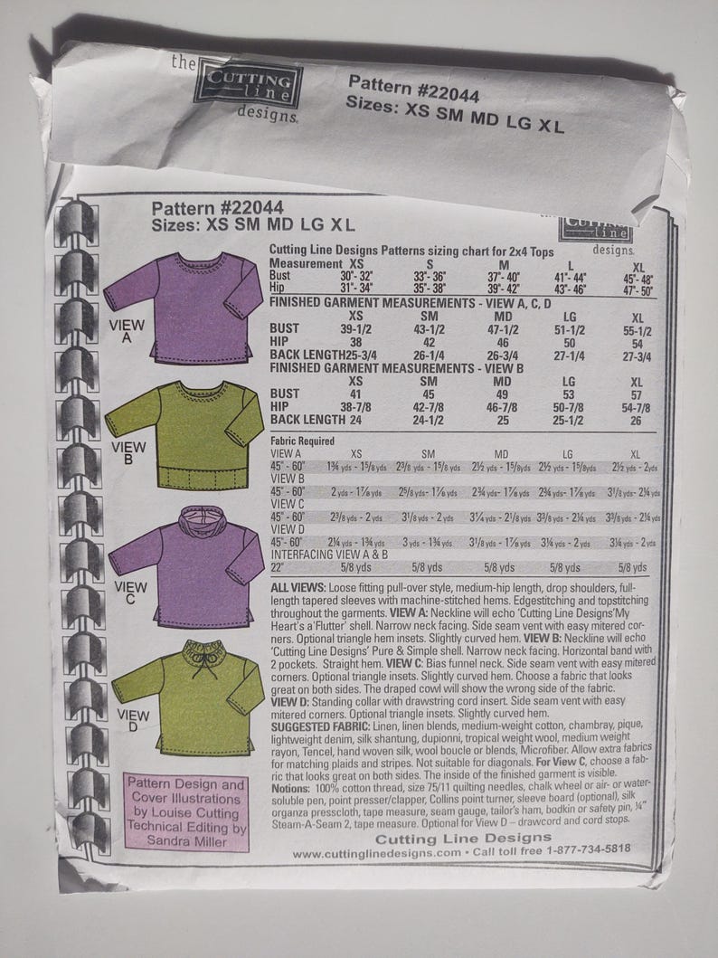 Cutting Line Designs Sewing Pattern, 2x4 Pullover Top - Etsy
