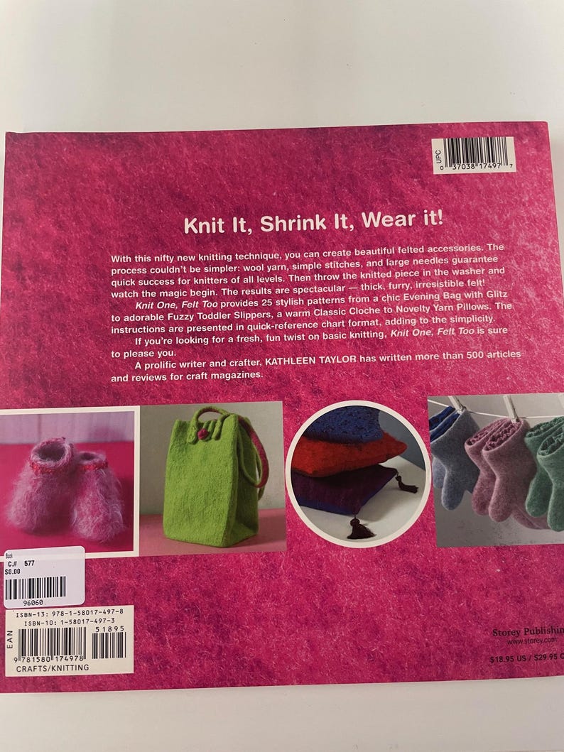 Knit One, Felt Too by Kathleen Taylor - Etsy