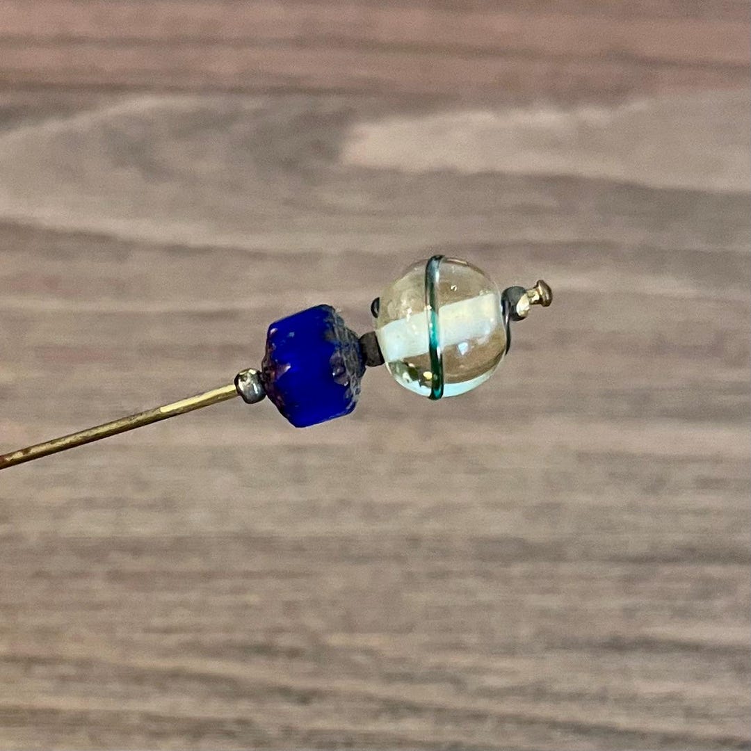 Vintage Bead Hat Pin - Etsy