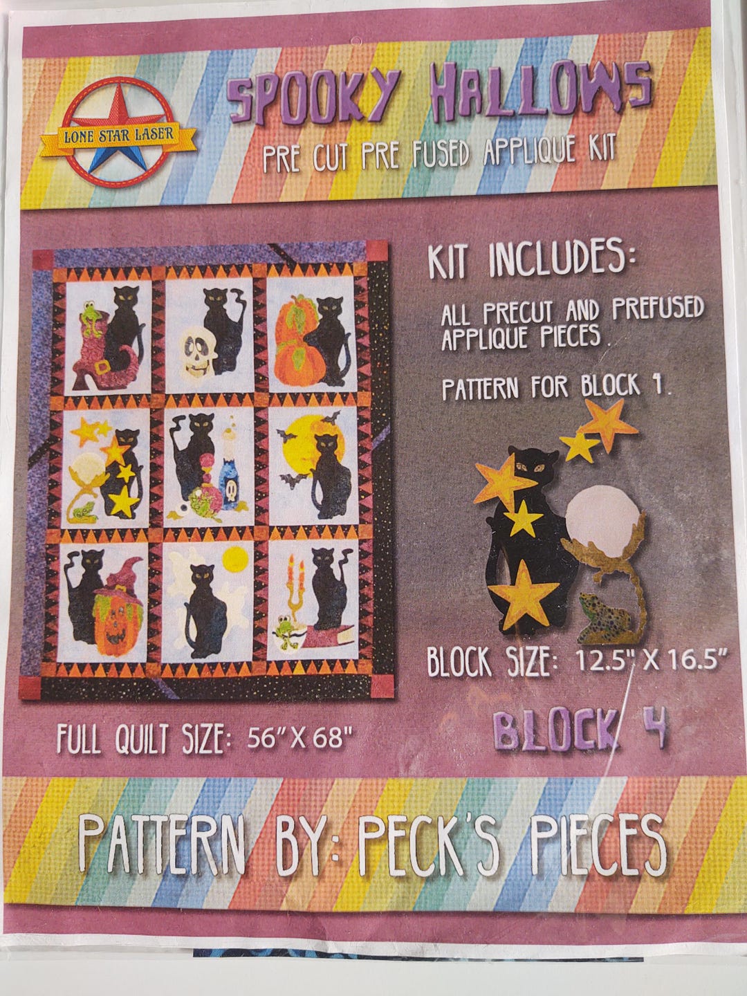 Spooky Hallows Pre-cut Pre-fused Applique Quilting Kit Pattern for ...