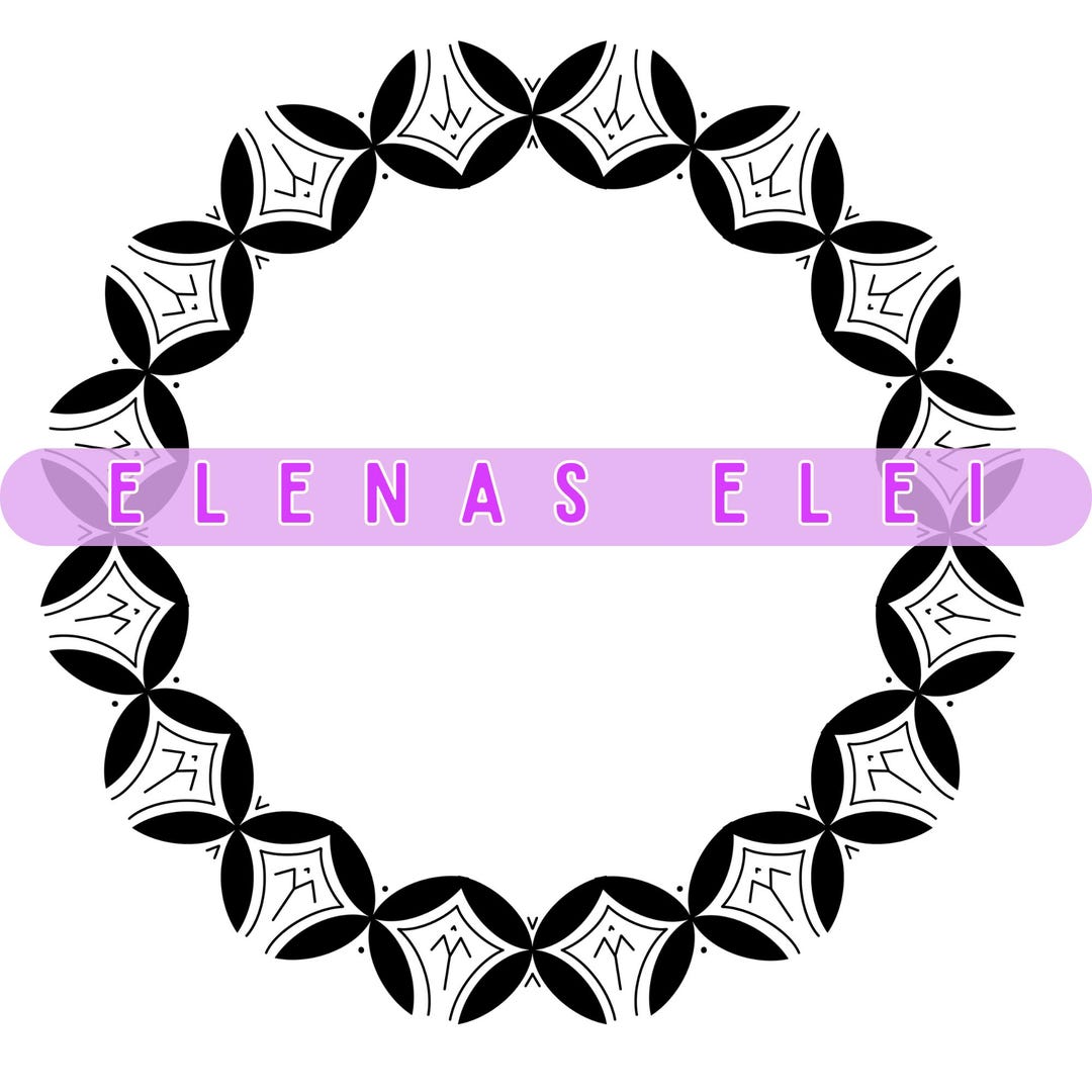 Samoan Elei Circle Border SVG | Polynesian Floral Frame Design (digital ...
