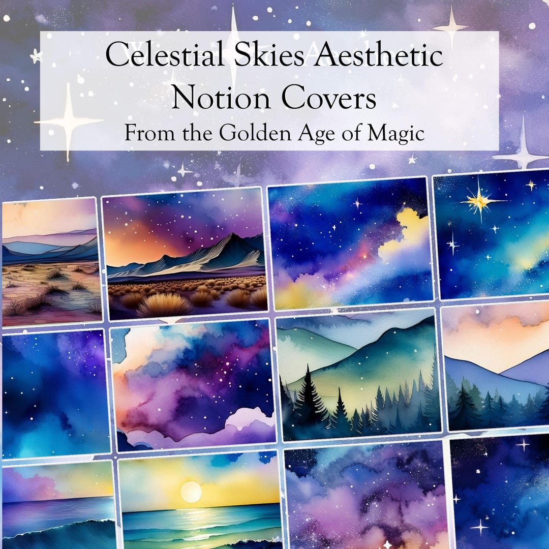 Celestial Skies Notion Covers (digital Download) - Etsy Australia