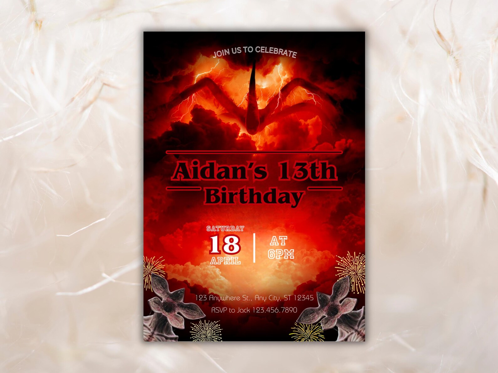 Stranger Things Birthday Invitation | Kids Party Invite | Printable ...