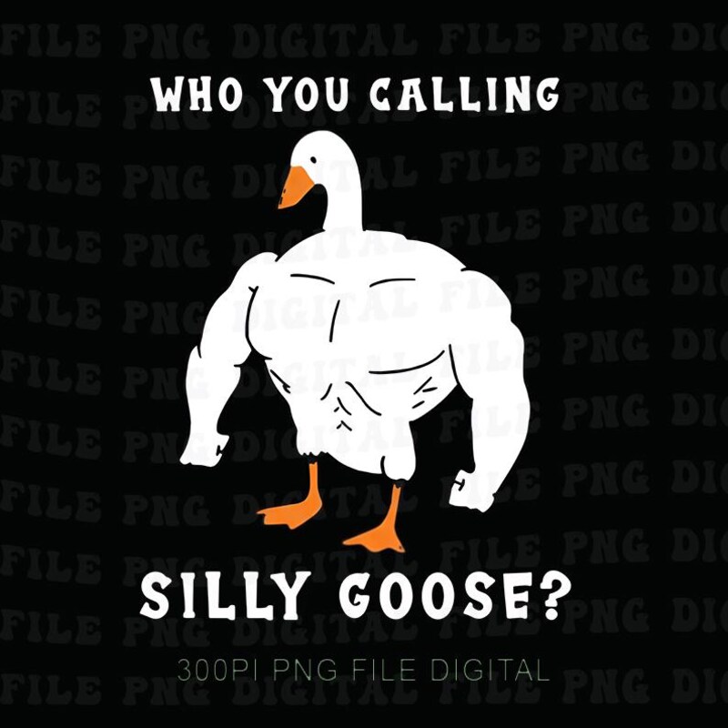 Silly Goose Gym Png - Etsy