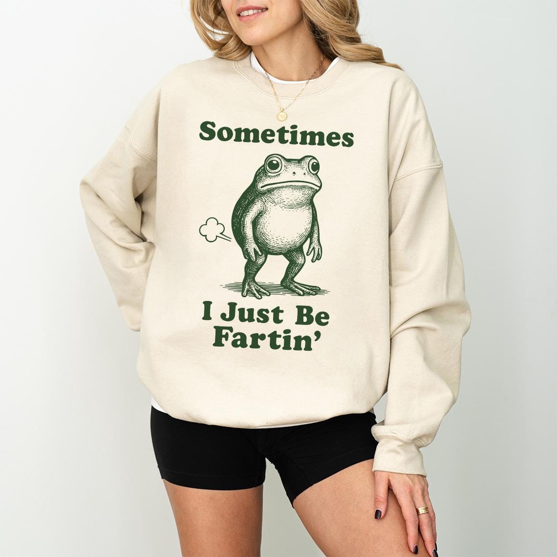 Sometimes I Just Be Fartin' Frog Png, Funny Meme Png, Cute Frog Humor ...