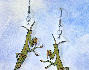 Tiny Praying Mantis Necklace Tiny Sterling Silver Praying Mantis Charm ...