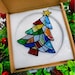 Christmas Tree Stained Glass Suncatcher, Holiday Decor, Window Art ...