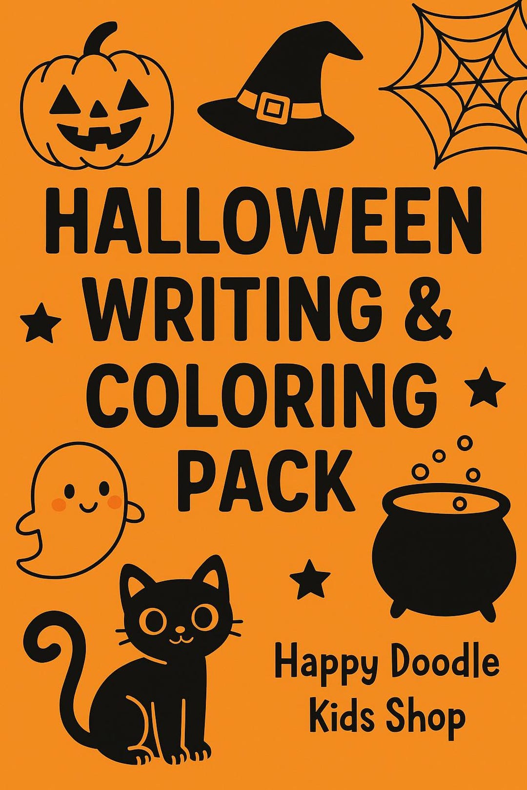 Halloween Words Tracing Writing Practice Pages, Coloring Worksheets ...