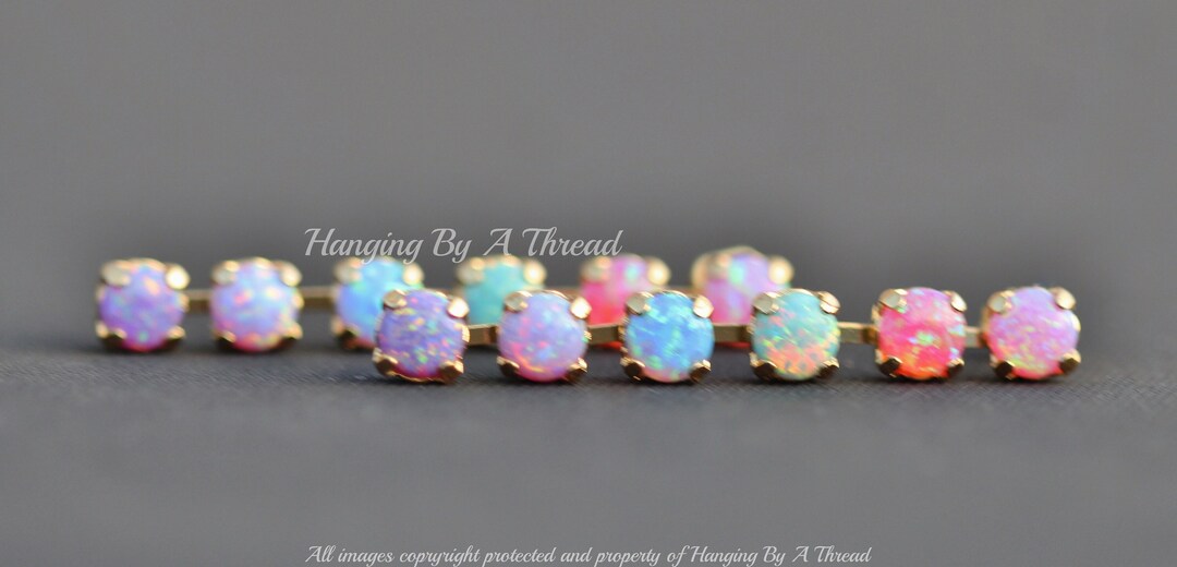 NEW Multi Pastel Opal Long Drop Earrings,6mm Lab Created Opal Gemstone ...