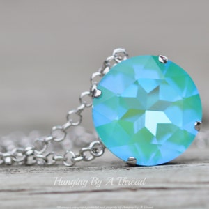 NEW COLOR Ultra Turquoise Shimmer Crystal Pendant - Etsy
