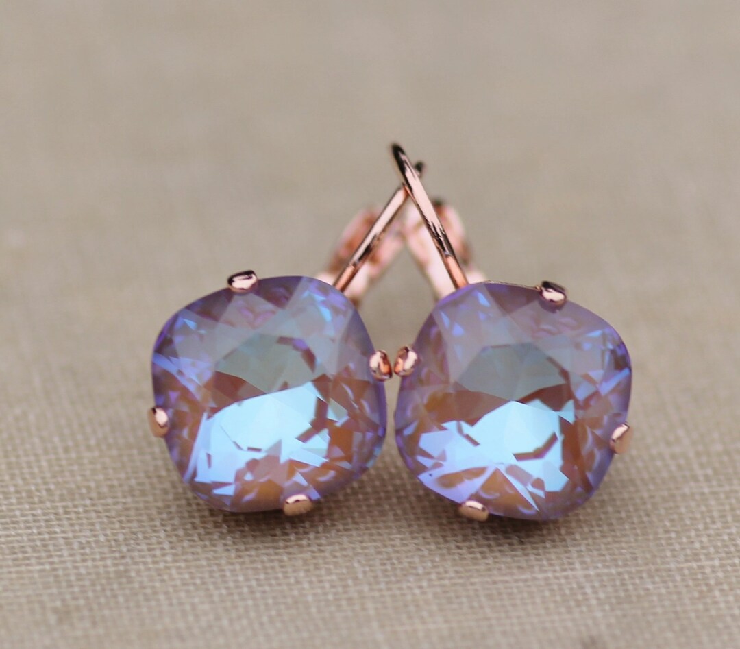 ALMOST GONE Swarovski Cappuccino De Lite Lever Back,rose Gold Lever ...