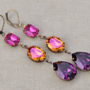 ALMOST GONE Swarovski Astral Pink Summer Blush Cluster Pendant,purple ...