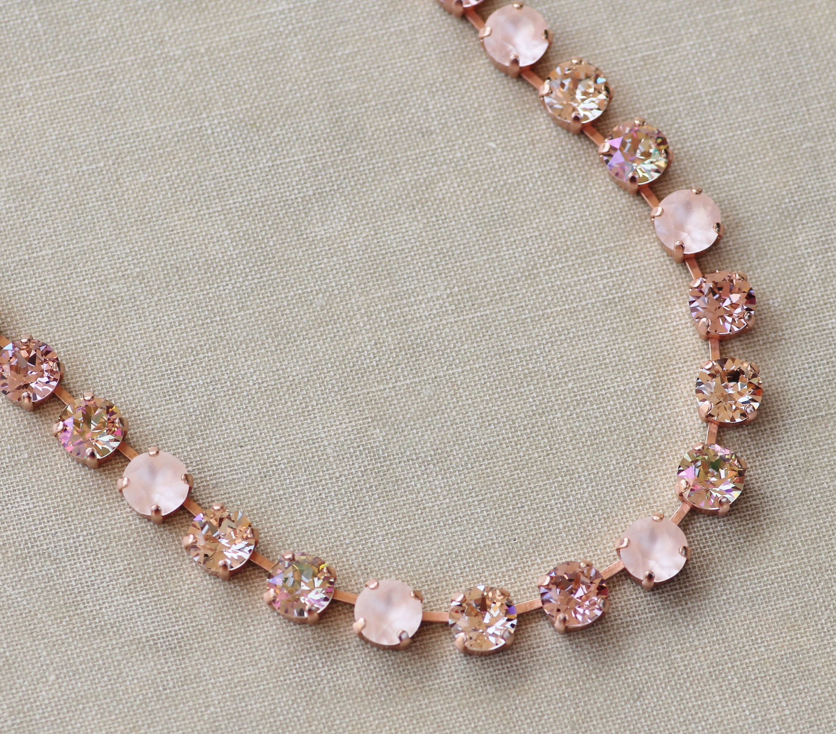 Swarovski tennis necklace rose gold store