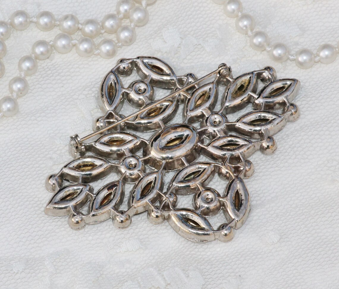 WOW Authentic Art Deco Paste Rhinestone Broochhuge Amethyst - Etsy