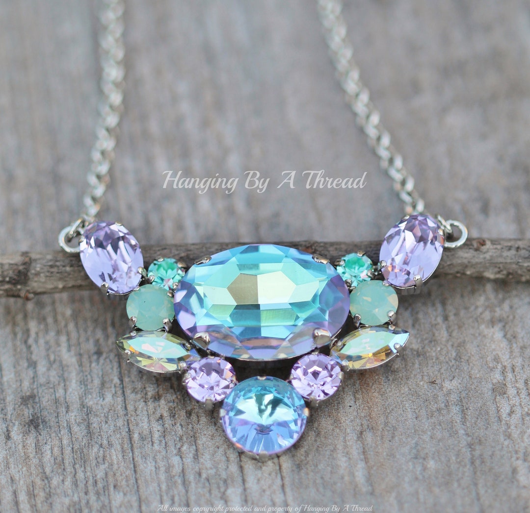 LIMITED Vitrail Light & Pacific Opal Crystal Necklace,multi Stone ...