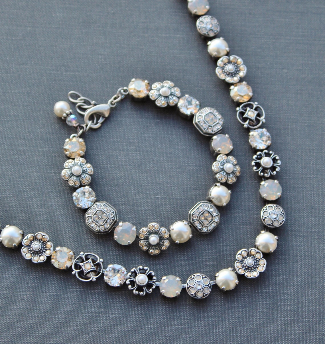 NEW Oyster Pearl Necklaceembellished Swarovski Crystal Pearl | Etsy